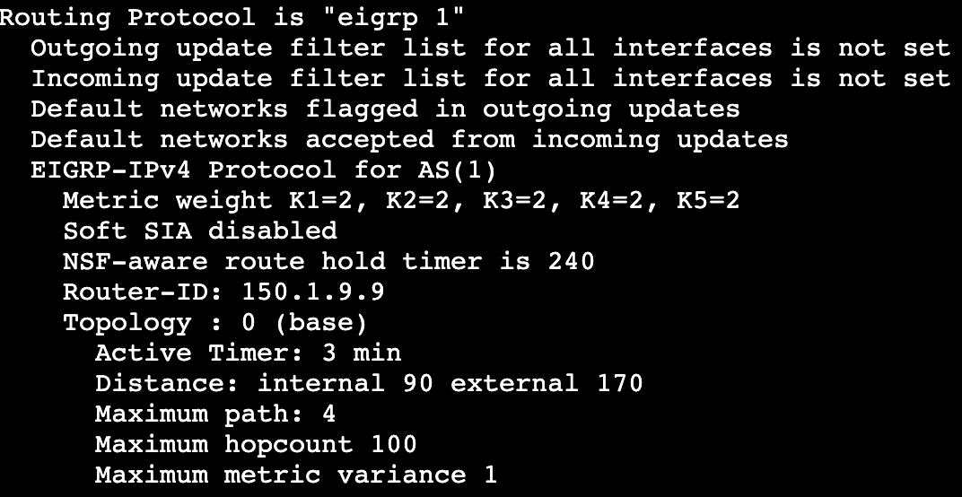 EIGRP Classic Metrics